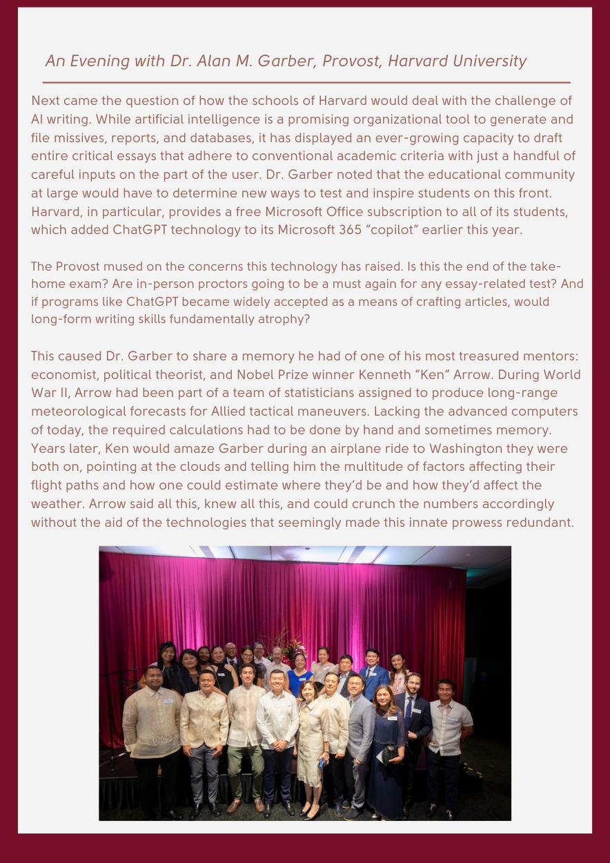 Harvard Club of the Philippines: An Evening with Dr. Alan M. Garber ...