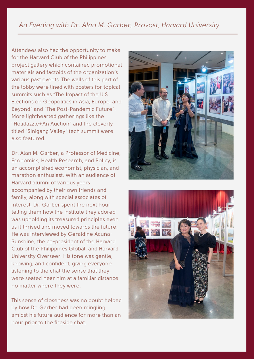 Harvard Club of the Philippines: An Evening with Dr. Alan M. Garber ...