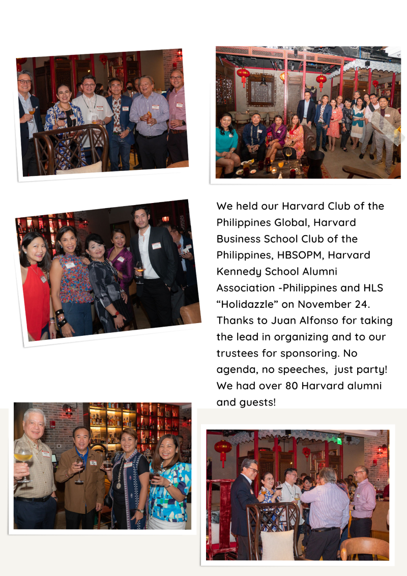 Harvard Club of the Philippines: Holidazzle at Ruby Wong's Godown Bar